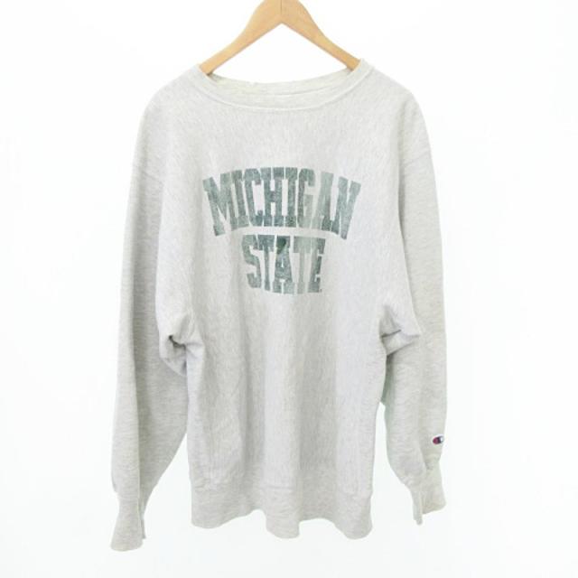 【中古】チャンピオン CHAMPION 80s ヴィンテージ VINTAGE リバースウィーブ ロゴ スウェット 長袖 トップス US製 XL