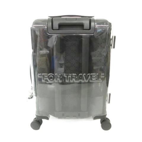 【中古】オフホワイト OFF WHITE トラベルキャリー キャリーバッグ スーツケース ロゴ 黒 メンズ レディース