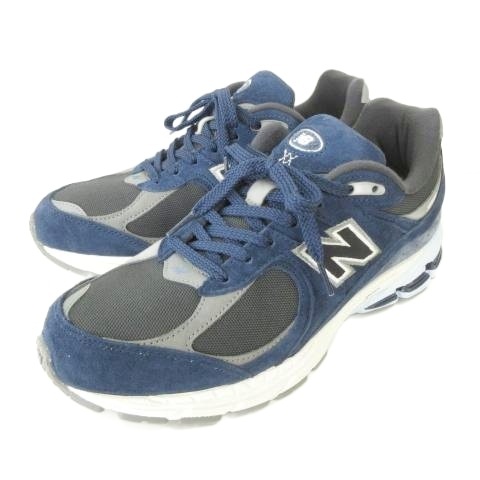 【中古】ニューバランス NEW BALANCE M2002RAS サファリ別注 スニーカー ローカット 27.5cm 紺 ネイビー メンズ