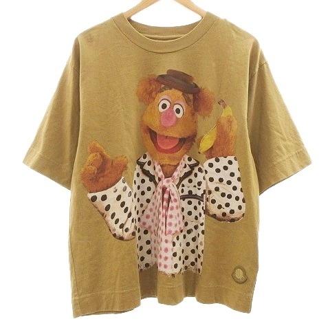 【中古】モンクレール ジーニアス 21AW フォジー Tシャツ 半袖 カットソー イタリア製 国内正規 ベージュ メンズ