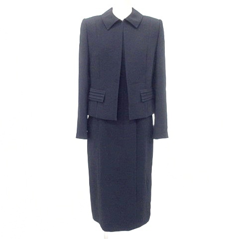 【中古】クロエ CHLOE FORMAL イギン ブラックフォーマル 喪服 ジャケット ワンピース 9AR 黒 ブラック レディース