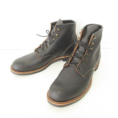 【中古】レッドウィング REDWING BLACK SMITH 3345 ワークブーツ 靴 シューズ US製 US9 27.0?p ダークブラウン メンズ