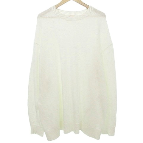 【中古】コモリ COMOLI 25SS 7G クルーネック ニット B01-06007 プルオーバー やや薄手 セーター 3 白 メンズ