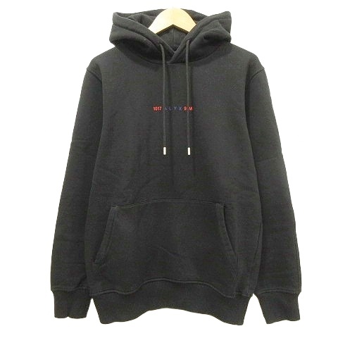 【中古】アリクス ALYX 1017 alyx 9sm プルオーバー パーカー 裏起毛 ロゴ フーディー イタリア製 M 黒 メンズ