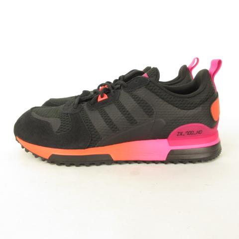 【中古】未使用品 アディダス adidas ZX 700 HD FY7813 スニーカー 黒 ブラック ピンク US10 28cm IBO39 ...