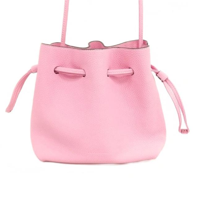 【中古】ボナベンチュラ BONAVENTURA ノア バッグ シュリンクレザー ショルダーバッグ タフィーピンク 美品