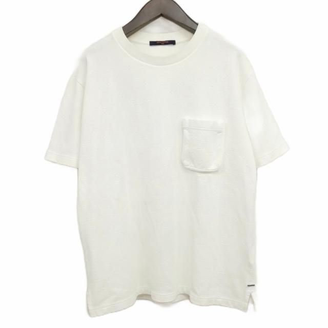 【中古】ルイヴィトン RM222Q TCL HIY49W シグネチャー 3Dポケット モノグラム Tシャツ 22SS 半袖 L ホワイト
