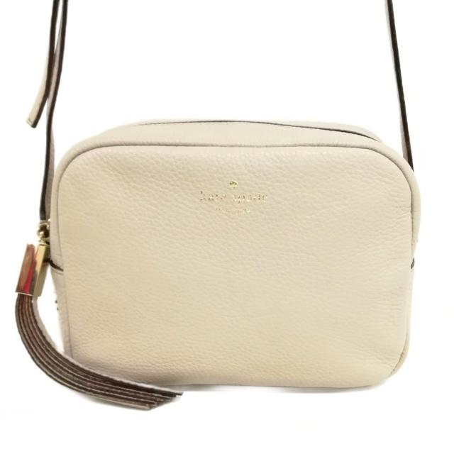 【中古】ケイトスペード KATE SPADE WKRU3318 GREY STREET MINDY ショルダーバッグ ポシェット グレージュ系