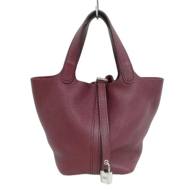【中古】エルメス HERMES ピコタンロック PM A刻印 ハンドバッグ SV金具 トリヨンクレマンス ルージュアッシュ レディース