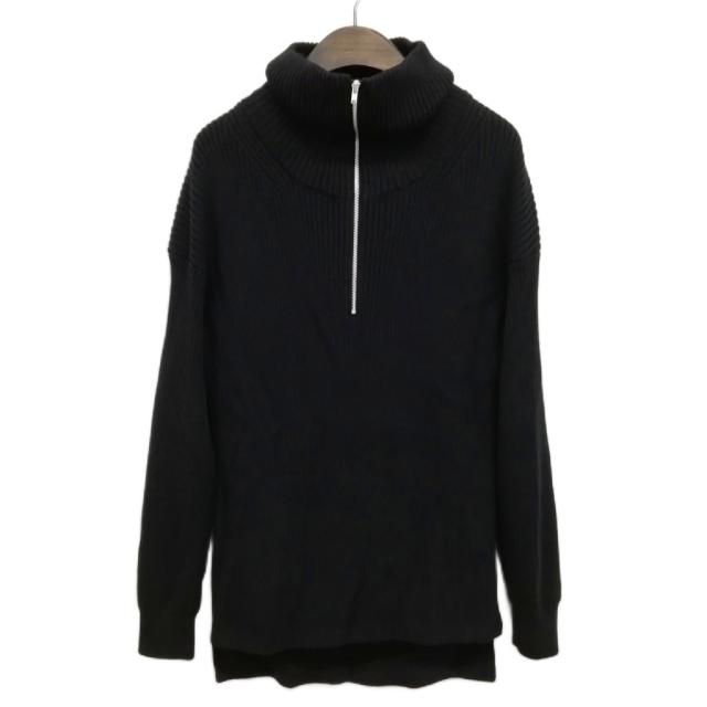 【中古】スローン SLOANE 24AW HPS別注 SL7W-425 ハーフ ZIP リブ ニット セーター 1 ブラック レディース