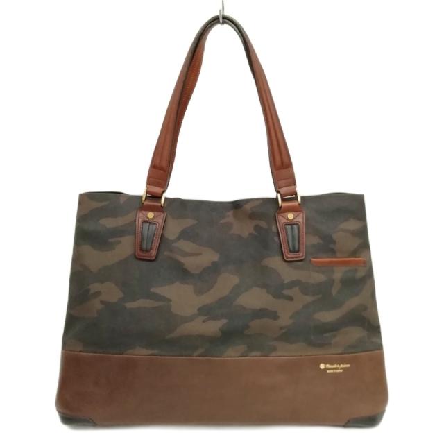 【中古】マスターピース MASTERPIECE Gloss グロス トートバッグ 迷彩 カモフラ カーキ ブラウン メンズ