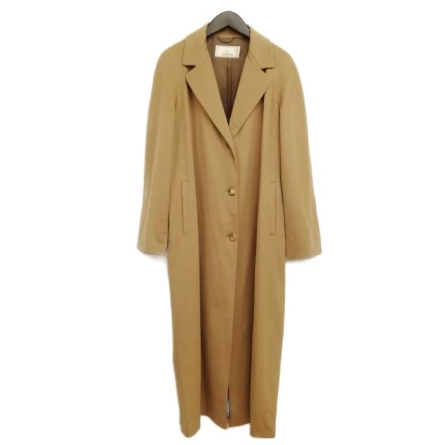 【中古】GOLD and cashmere ロロピアーナ 生地 カシミヤ ロング コート チェスター 42 キャメル レディース