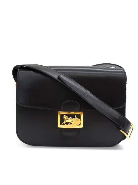 【中古】セリーヌ CELINE 馬車金具 ホースキャリッジ ショルダーバッグ オールドセリーヌ レディース