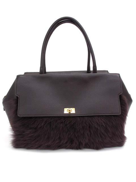 【中古】アニヤハインドマーチ ANYA HINDMARCH 24AW シートン トップハンドル トートバッグ シアリング レディース