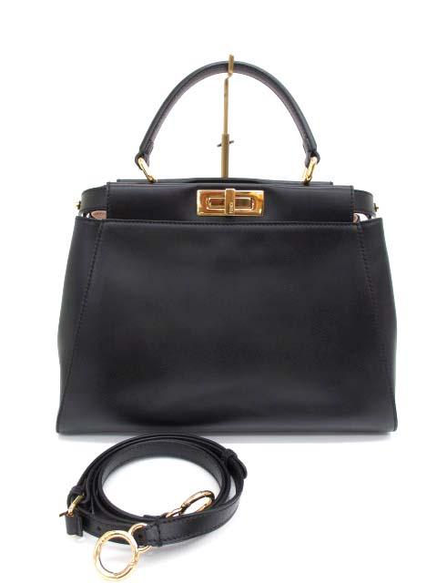 【中古】フェンディ FENDI 8BN226 ピーカブー レギュラー ナッパレザー ハンドバッグ 2way ショルダーバッグ レディース