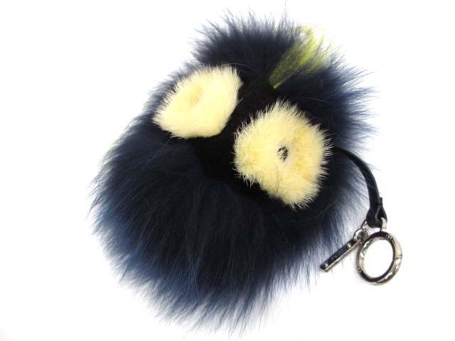 【中古】フェンディ FENDI バッグバグズ モンスター ポンポンチャーム レディース