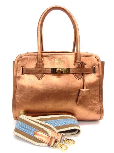 【中古】ADMJ アクセソワ Accessoires De Mademoiselle クラックメタル前金具付トートM 25WS01002 トートバッグ レディース