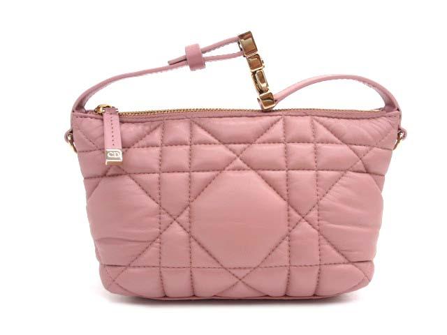 【中古】クリスチャンディオール Christian Dior S5553OMIG ノマドポーチ オールドローズ カナージュ ハンドバッグ レディース