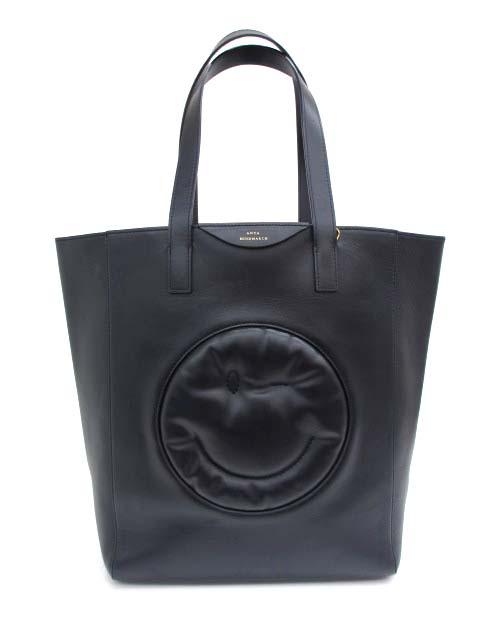 【中古】アニヤハインドマーチ ANYA HINDMARCH Chubby Wink トートバッグ チャビー ウィンク スマイリー レディース
