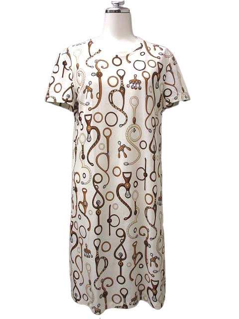 【中古】エルメス HERMES 24SS パノプリ・トゥ・キュイール ワンピース 36 4E4527DN レディース