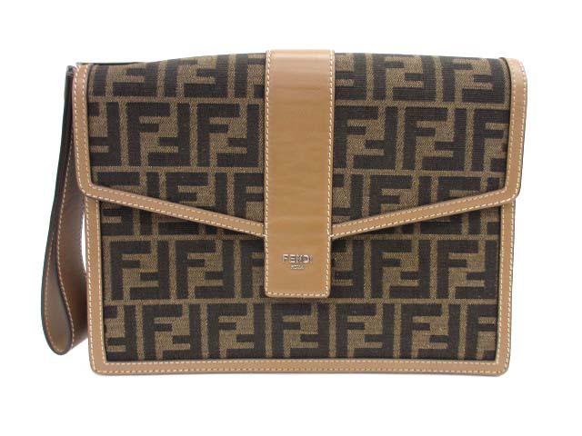 【中古】フェンディ FENDI 7VA568 FFファブリック オーロック クラッチバッグ レディース