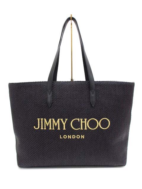 【中古】ジミーチュウ JIMMY CHOO CANVAS LOGO TOTE キャンバス ロゴ トート トートバッグ マザーズバッグ レディース