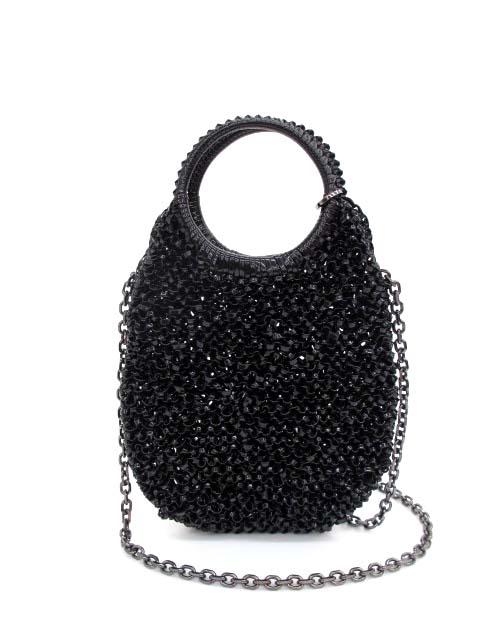 【中古】アンテプリマ ANTEPRIMA PB20F126T1 ワイヤーバッグ スタンダード 縦型 スモール エナメルブラック ショルダーバッグ レディース