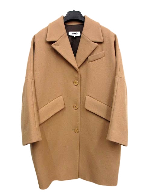 【中古】エムエムシックス メゾンマルジェラ MM6 Maison Margiela 20AW オーバーサイズ コクーンコート 36 S32AA0190 レディース
