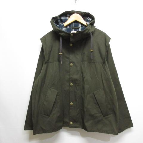 【中古】未使用品 バブアー Barbour ビデイル フーデッド ジャケット 40 カーキ マウンテンパーカー ブルゾン 2201237