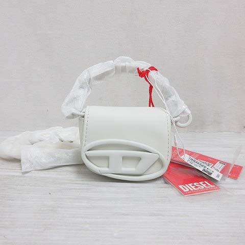 【中古】未使用品 ディーゼル DIESEL 1DR XXS CHAIN チェーン ショルダー ミニ バッグ チャーム 白 ホワイト X09889