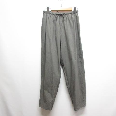 【中古】ヨーガンレール JURGEN LEHL 美品 25SS ステテコ パンツ L グレー 薄手 ウエストゴム 腰紐 J0143FP271