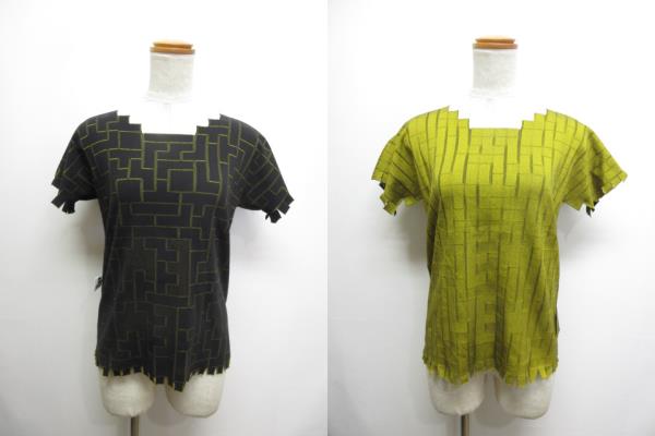 【中古】プリーツプリーズ PLEATS PLEASE A-POC ISSEY MIYAKE 美品 リバーシブル 半袖 カットソー 3 イッセイミヤケ