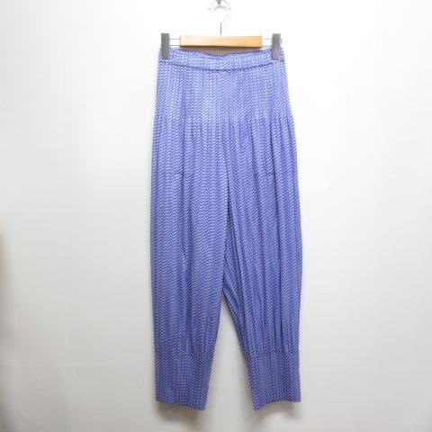 【中古】未使用品 プリーツプリーズ PLEATS PLEASE FLUFFY フラッフィー プリーツ パンツ 2 パープル イッセイミヤケ
