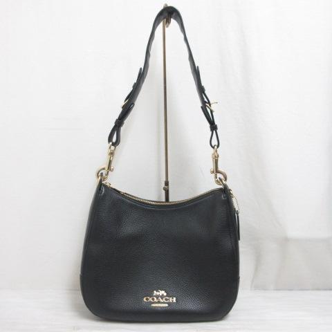 【中古】コーチ COACH F77980 レザー 本革 ショルダー バッグ 黒 ブラック 保存袋付き レディース