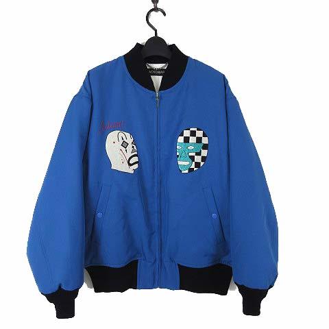 【中古】ワコマリア 24AW 完売 希少 世界平和プロジェクト スカジャン SKA JACKET ブルゾン 刺繍 M ライトブルー 美品
