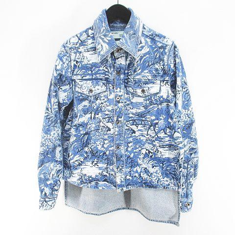 【中古】オフホワイト OFF WHITE OWYD002F18386067 ジージャン デニムジャケット フィッシュテール 38 青系 ブルー
