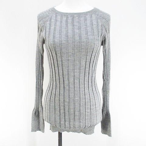 【中古】ブルネロクチネリ BRUNELLO CUCINELLI 長袖 ニット セーター カシミヤ 絹 シルク M 灰系 グレー イタリア製