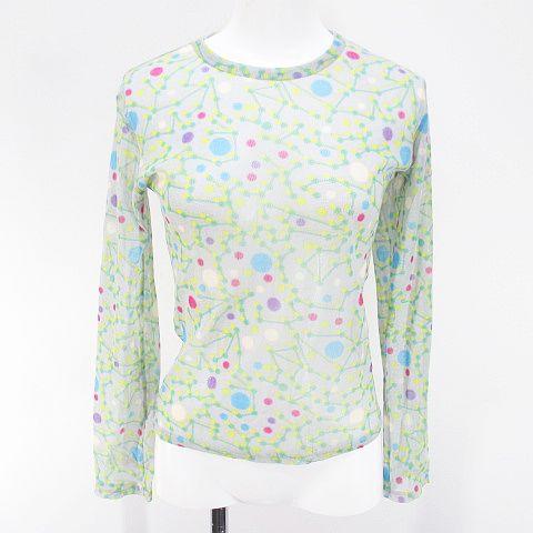 【中古】イッセイミヤケ ISSEY MIYAKE IM43JK590 水玉 ドット 長袖 カットソー チュール 2 灰系 グレー 日本製