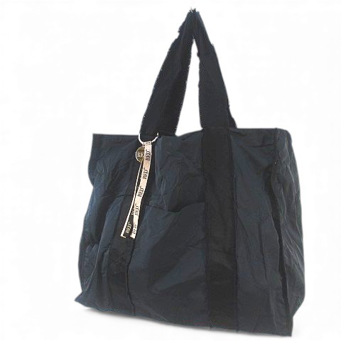 【中古】レッド ヴァレンティノ RED VALENTINO トートバッグ  ゴールドチャーム フリンジ ブラック 黒 イタリア製