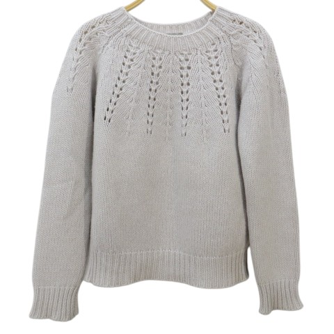 【中古】マーガレットハウエル MARGARET HOWELL 578-6263010 長袖 ニット セーター ?U オフホワイト系 カシミヤ混