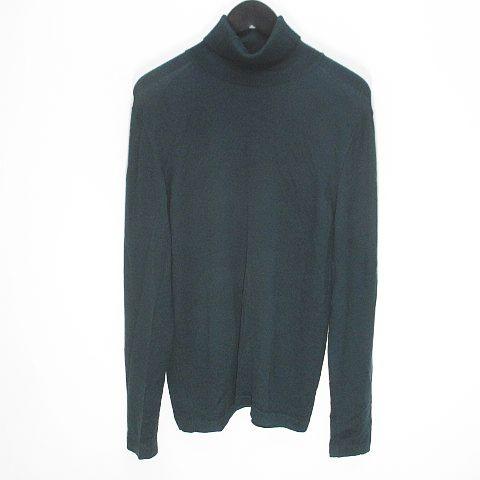 【中古】ダニエレフィエゾーリ DANIELE FIESOLI 長袖 ニット セーター タートルネック 絹 シルク 緑系 グリーン 毛