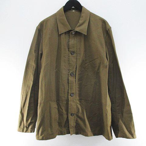 【中古】ワイズフォーメン Y's for men MN-B13-021 シャツ ジャケット 3 茶系 ブラウン 無地 ボタン 日本製