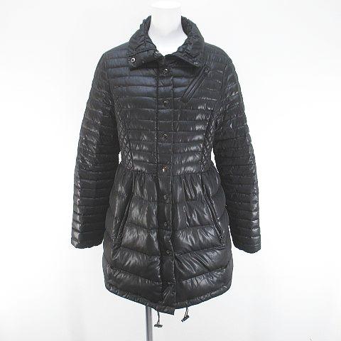 【中古】モスキーノチープアンドシック MOSCHINO CHEAP AND CHIC ダウンコート ミドル丈 中綿 キルティング 42 黒系