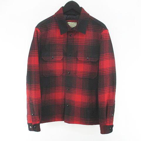 【中古】未使用品 ウールリッチ WOOLRICH WOOS0159 チェック柄 アラスカン ウール チェック オーバーシャツ ダウン S