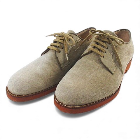 【中古】ハッシュパピー Hush Puppies カジュアルシューズ レースアップシューズ 25.5cm 3E ベージュ スエード 日本製