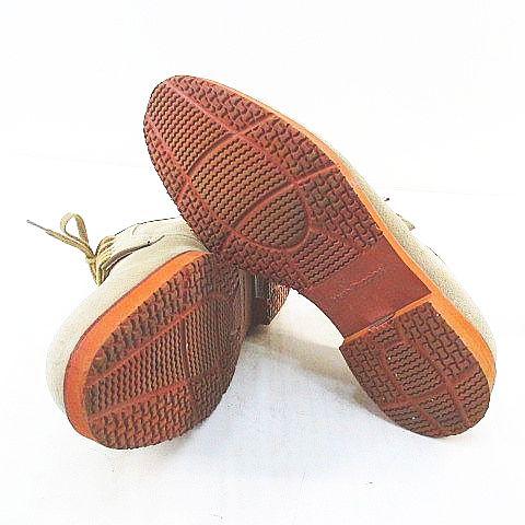 【中古】ハッシュパピー Hush Puppies カジュアルシューズ レースアップシューズ 25.5cm 3E ベージュ スエード 日本製