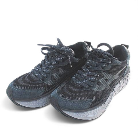 【中古】アッシュ ASH  EAGLE 152281 スニーカー  ボリュームソール 厚底 35 ブラック 黒系 グレー レディース