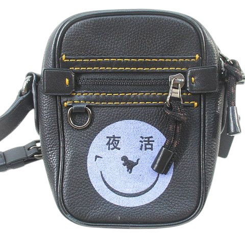 【中古】コーチ COACH Yeti Out コラボ ブラック レキシー ディラン 10 バッグ レザー メンズ レディース