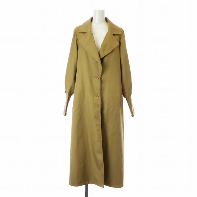 【中古】Ameri VINTAGE 17SS OLIVE BACK FRILL JK ロングジャケット 切替 バックフリル ベージュ 17160222の通販はau PAY マーケット ...