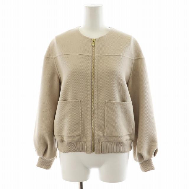 【中古】アナイ ANAYI 23AW カルゼリバーヨークブルゾン ジャケット 34 XS ピンクベージュ /AN31 レディース